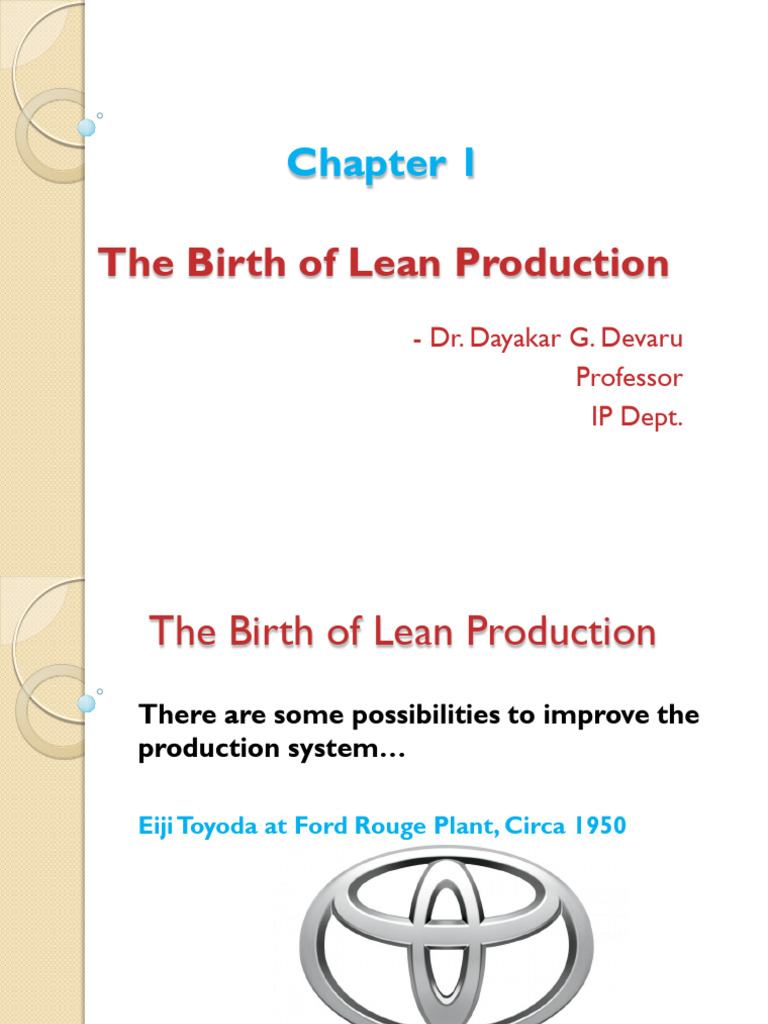 Origins of Lean Production Explained | PDF | Lean Manufacturing | Mass ...