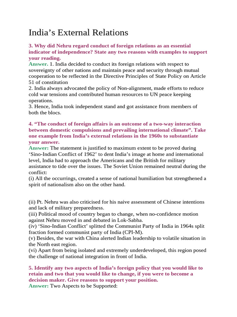 India's Foreign Policy as Regional Power | PDF | Pakistan | India ...