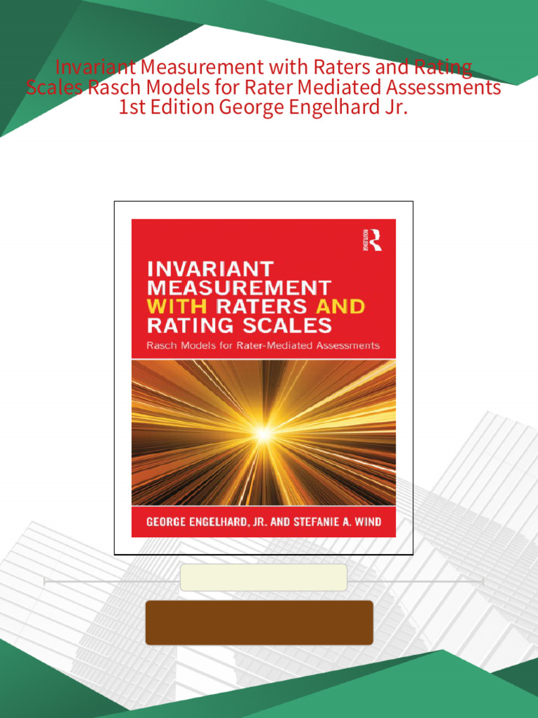 Invariant Measurement with Raters and Rating Scales Rasch Models for ...