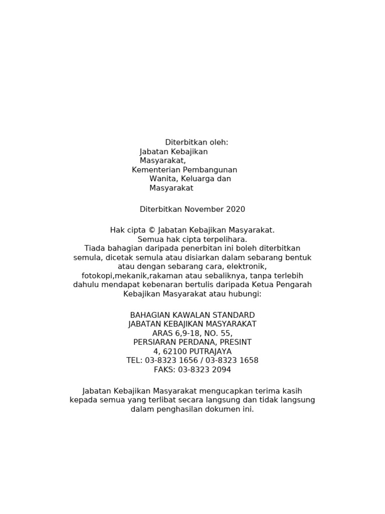 Booklet Senarai Tugas Penyelia Dan Petugas Kaunter JKM | PDF