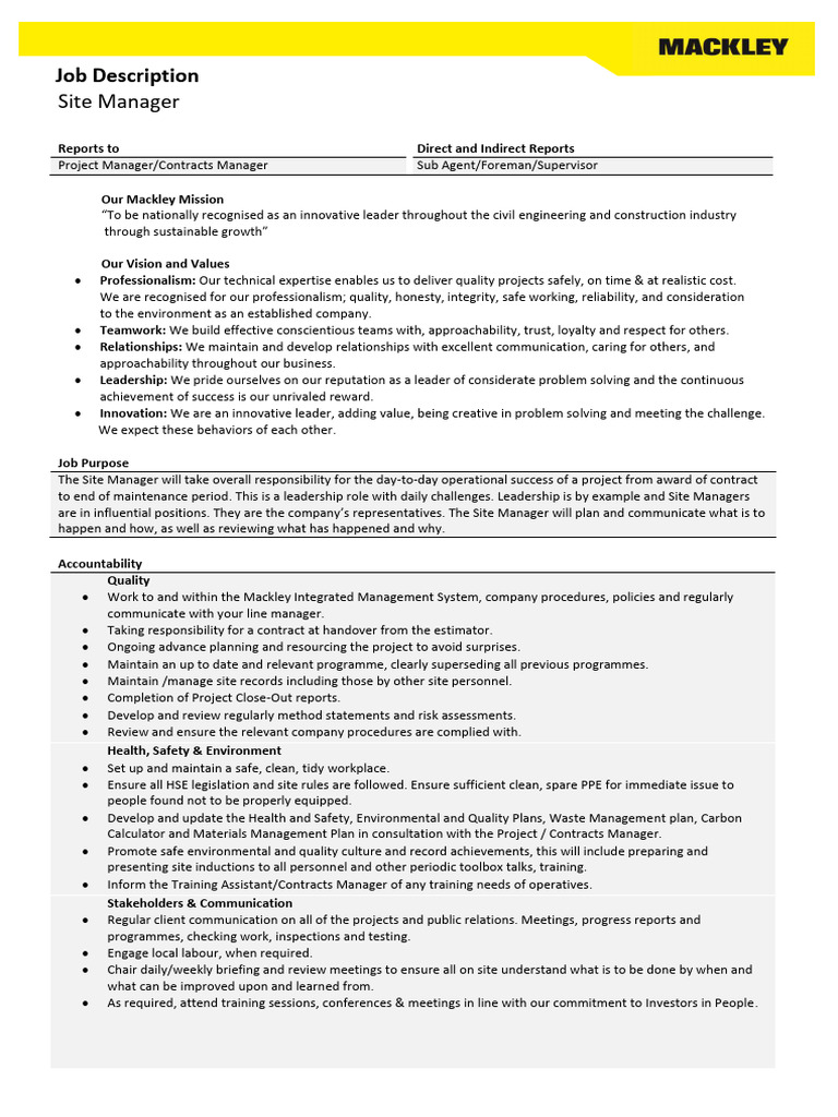 Site-Manager | PDF | Leadership | Mentorship