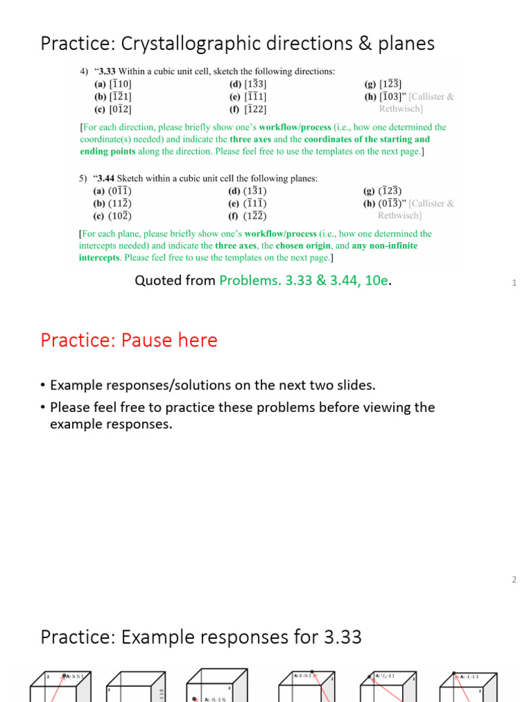 MSE 500 Fall 2023 Lecture 004 Ch3 Supplemental | PDF