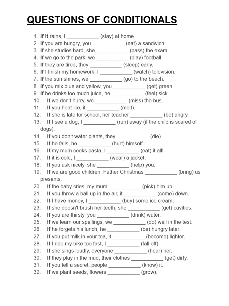 Questions of Conditionals | PDF