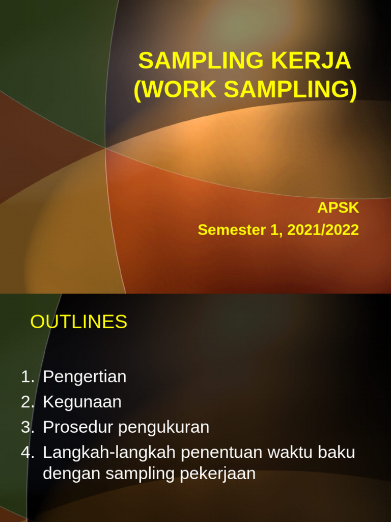 Pertemuan Ke-11 Sampling Kerja | PDF