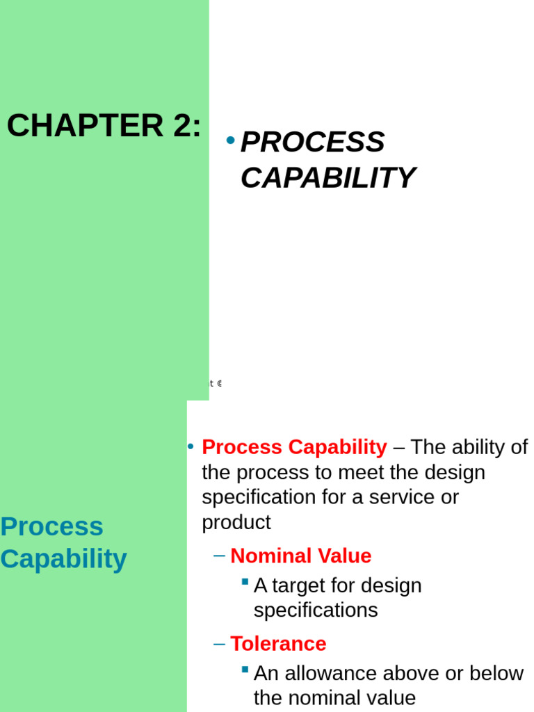 CHAPTER 2-Process Capability | PDF | Engineering Tolerance