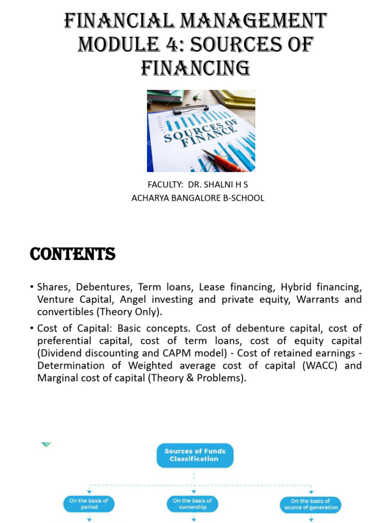 Sources of Long-Term Financing Explained | PDF | Debt | Cost Of Capital