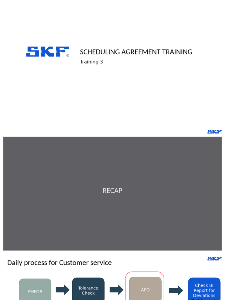 Scheduling Agreement Training Overview | PDF | Computing