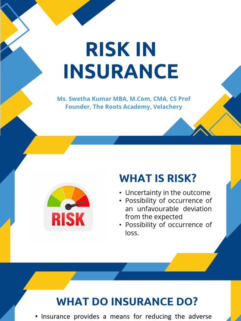 RISK IN INSURANCE | PDF | Risk | Insurance