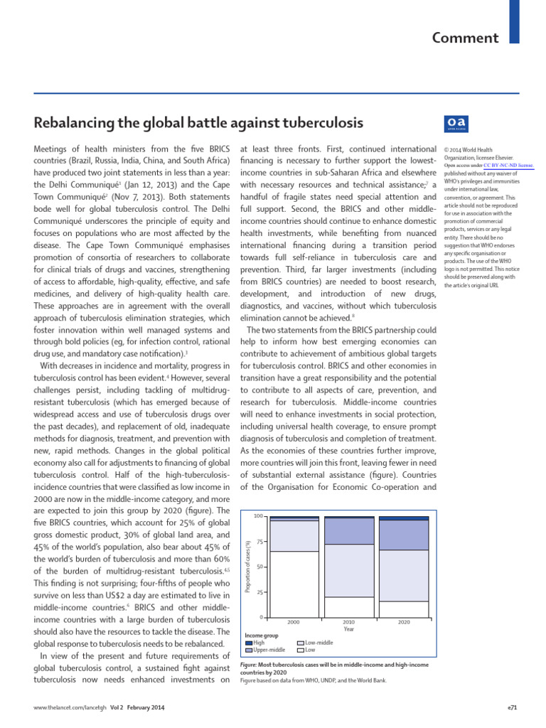 Rebalancing The Global Battle Against Tuberculosis | PDF | Tuberculosis ...