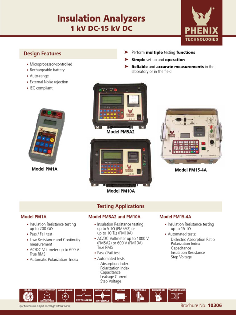 High Voltage Insulation Analyzers Guide | PDF | Insulator (Electricity ...