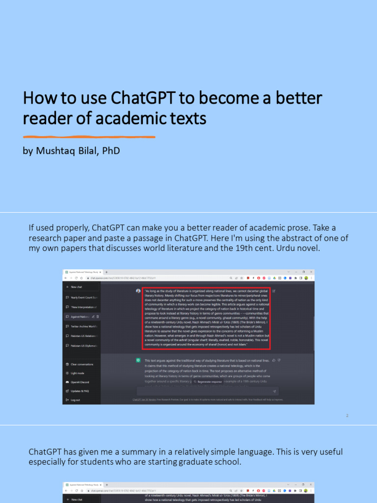 How_to_use_ChatGPT_to_become_a_better_reader_1677432758 | PDF | Human ...