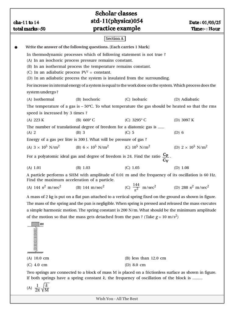 Practiceexample D01 Mar 2025 | PDF | Gases | Temperature