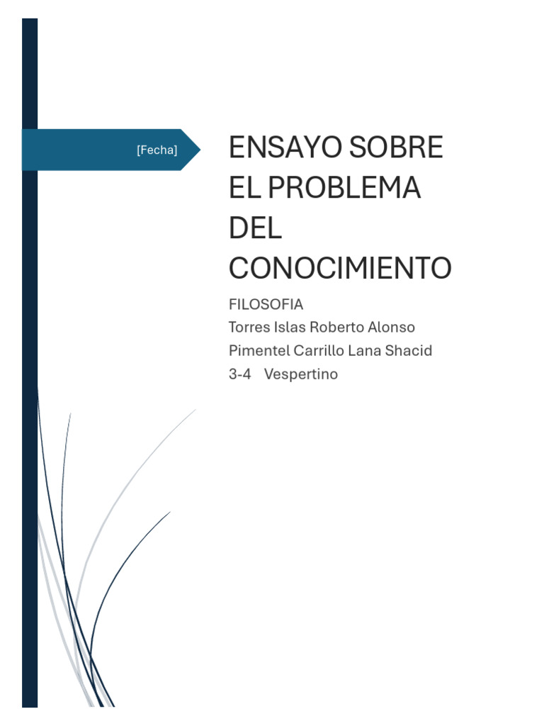 ENSAYO SOBRE EL PROBLEMA DEL CONOCIMIENTO listo | PDF | Empirismo | Conocimiento