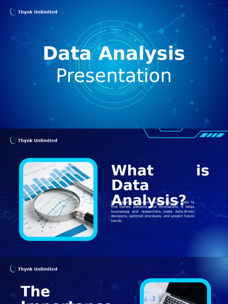 Blue and White Modern Data Analysis Presentation | PDF | Data Analysis ...