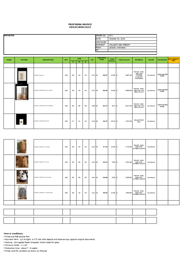 Quotation Basket-Mr. Nisar | PDF | Freight Transport