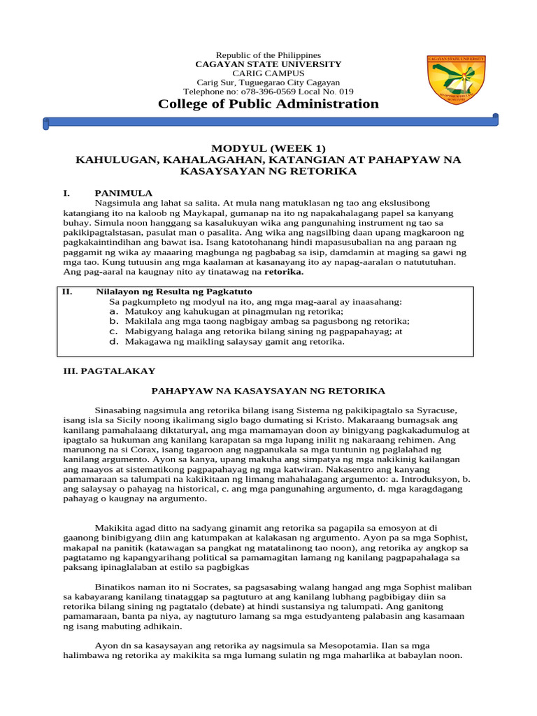 MNP 1. Kahulugan Kahalagahan Katangian at Pahapyaw Na Kasaysayan NG ...
