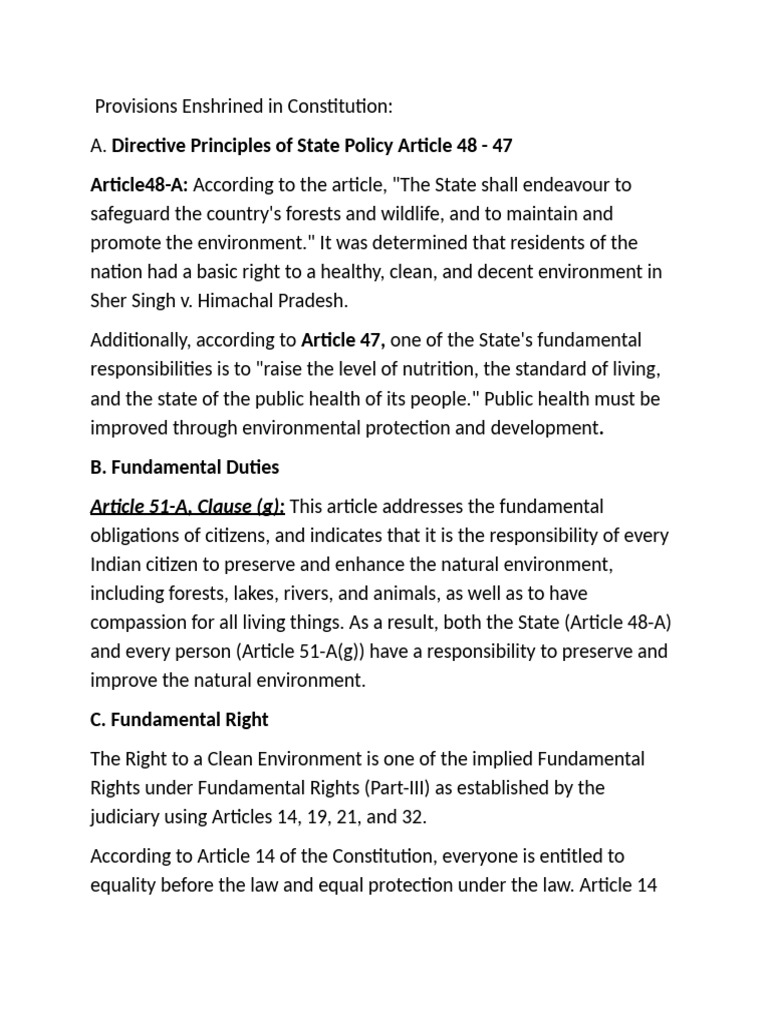 Rights to Environment Protection | PDF | Environmental Protection ...
