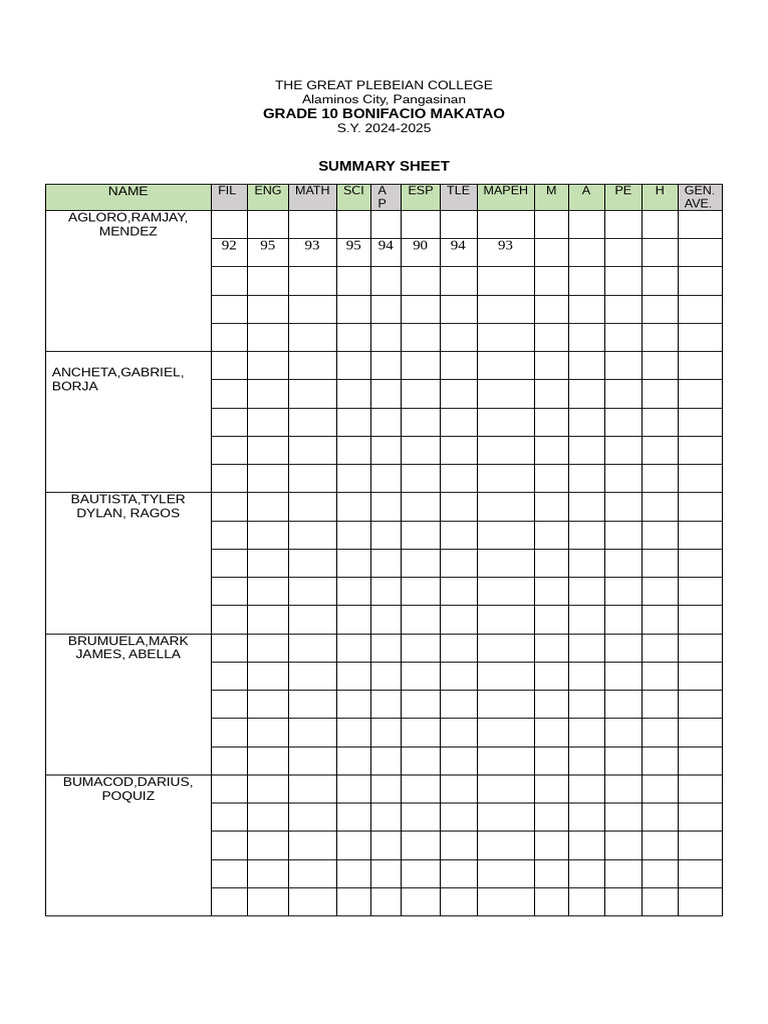 Sum Sheet 23 24 | PDF