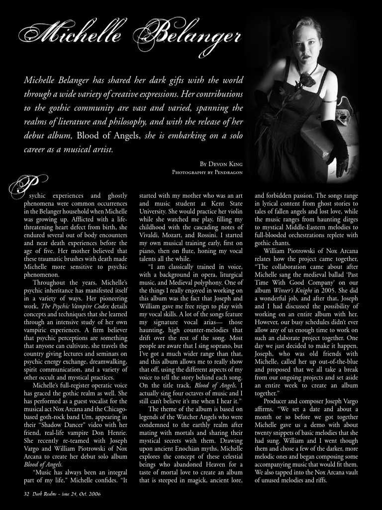 About Michelle Belanger | PDF