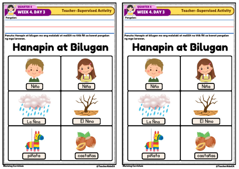 Teacher Supervised Activity. Week 4. Day 3 | PDF