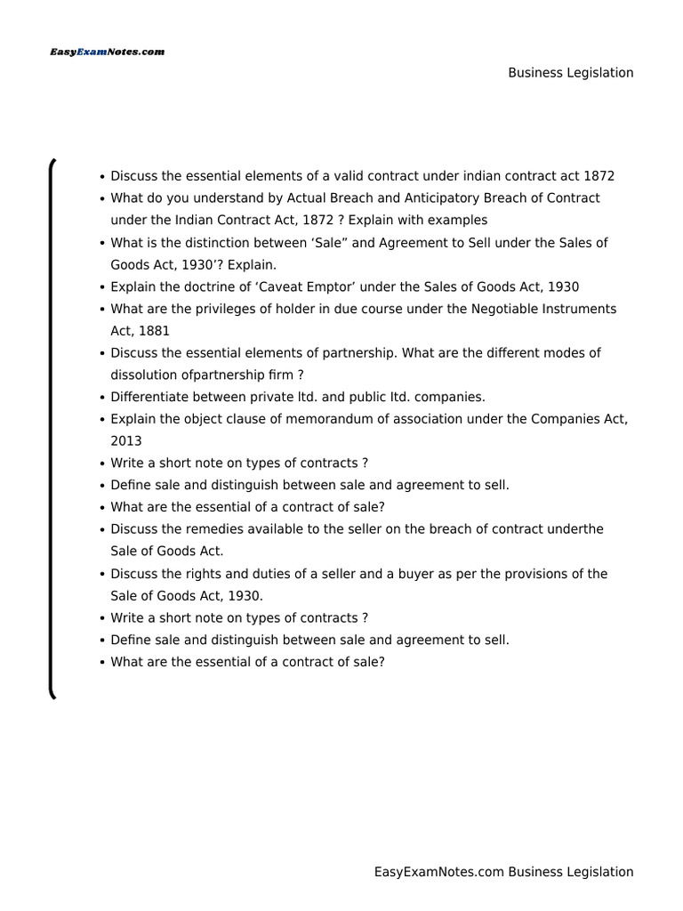 Business Legislation | PDF