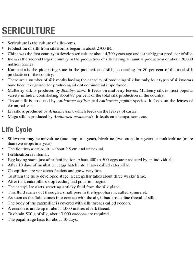 Sericulture | PDF