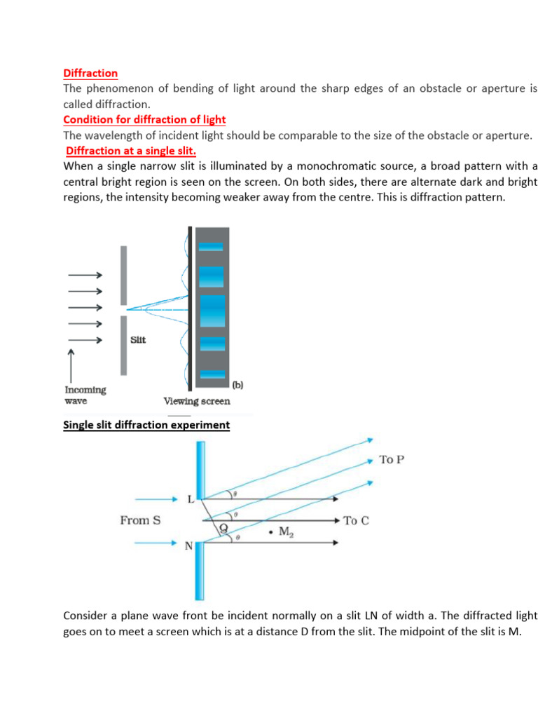 Understanding Light Diffraction Patterns | PDF