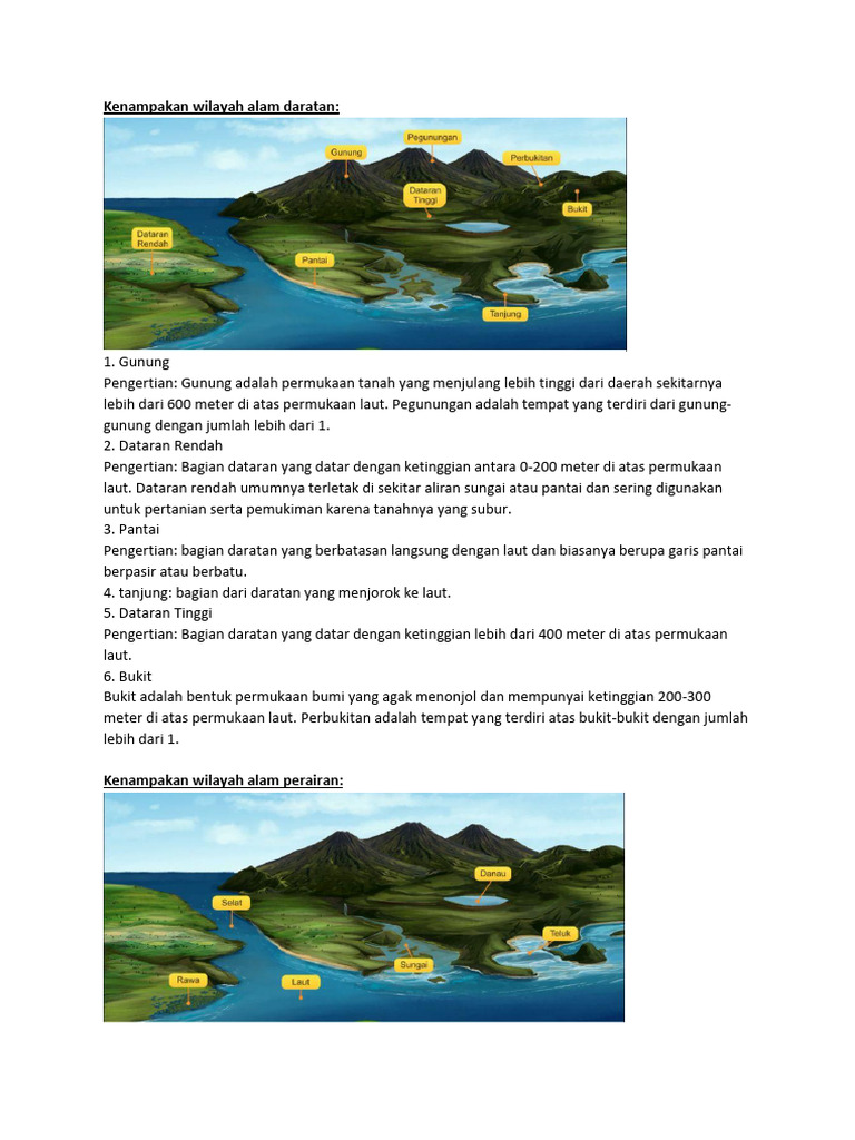 Kenampakan wilayah alam daratan | PDF