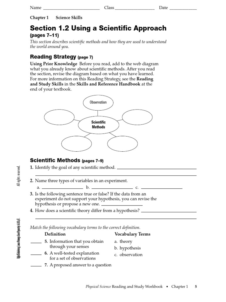 1.2 Workbook | PDF | Scientific Method | Hypothesis