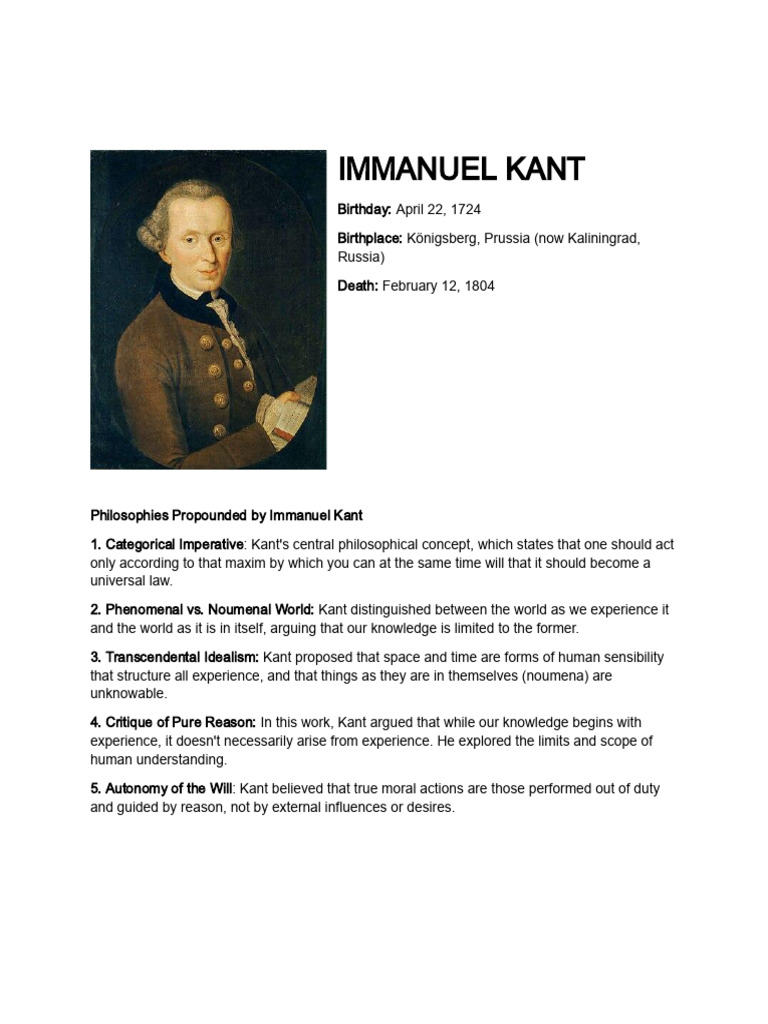 Immanuel Kant | PDF