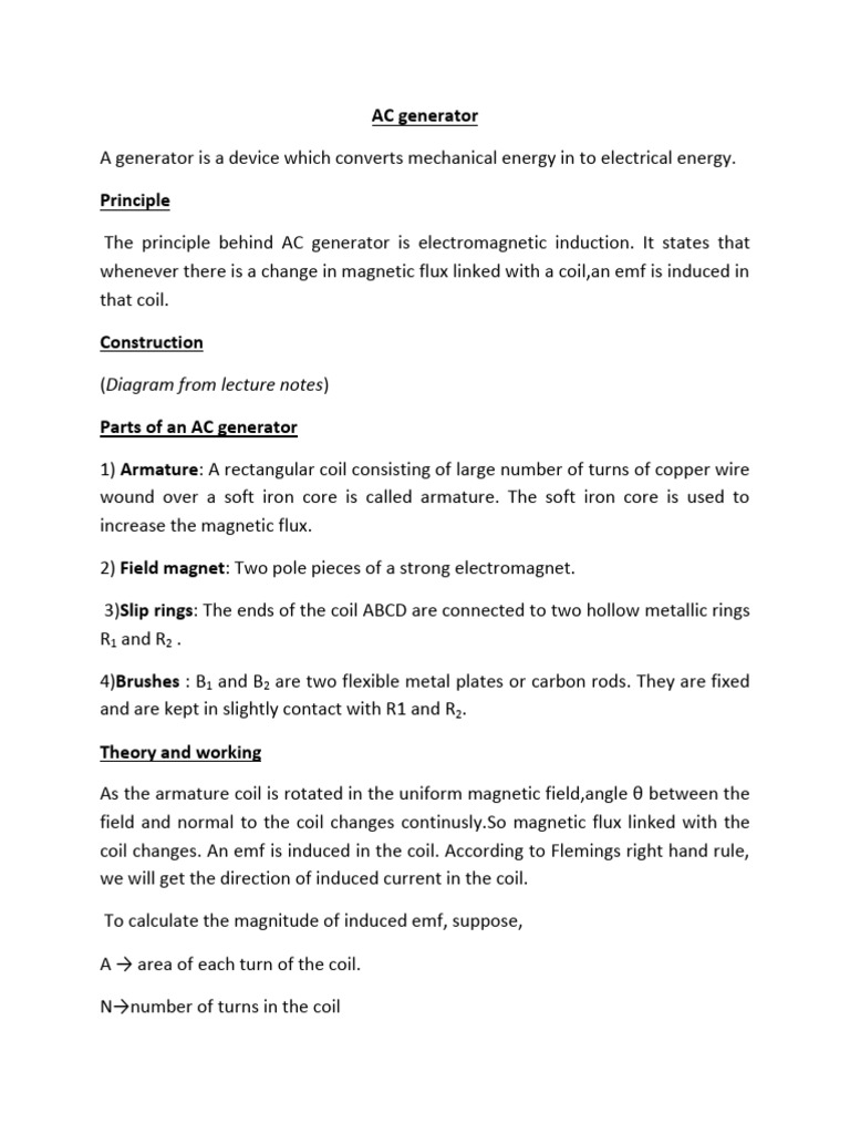 AC generator (1) | PDF