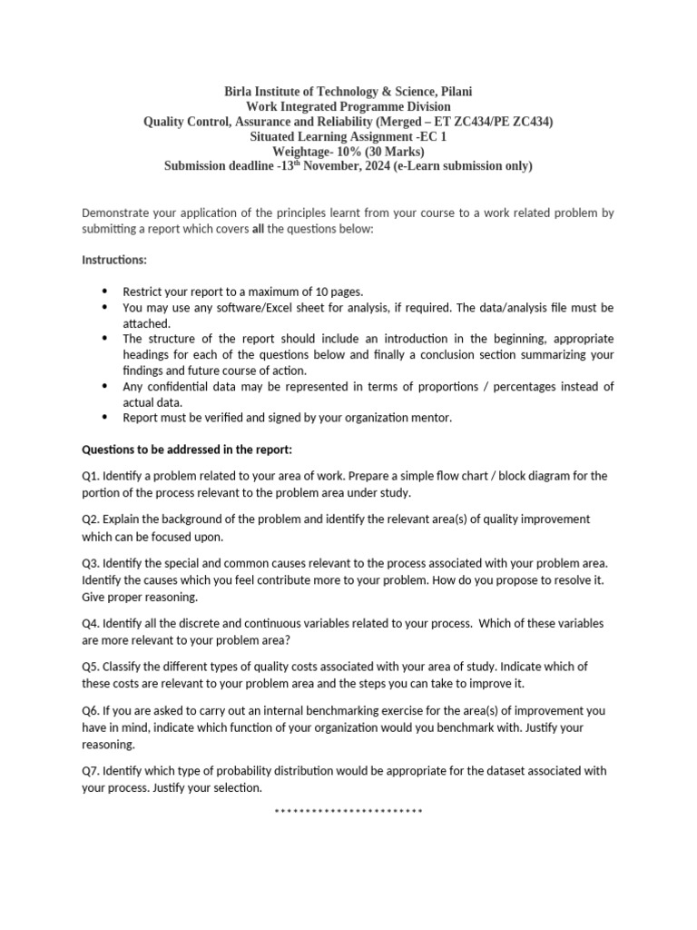 Situated Learning Assignment - QCAR | PDF