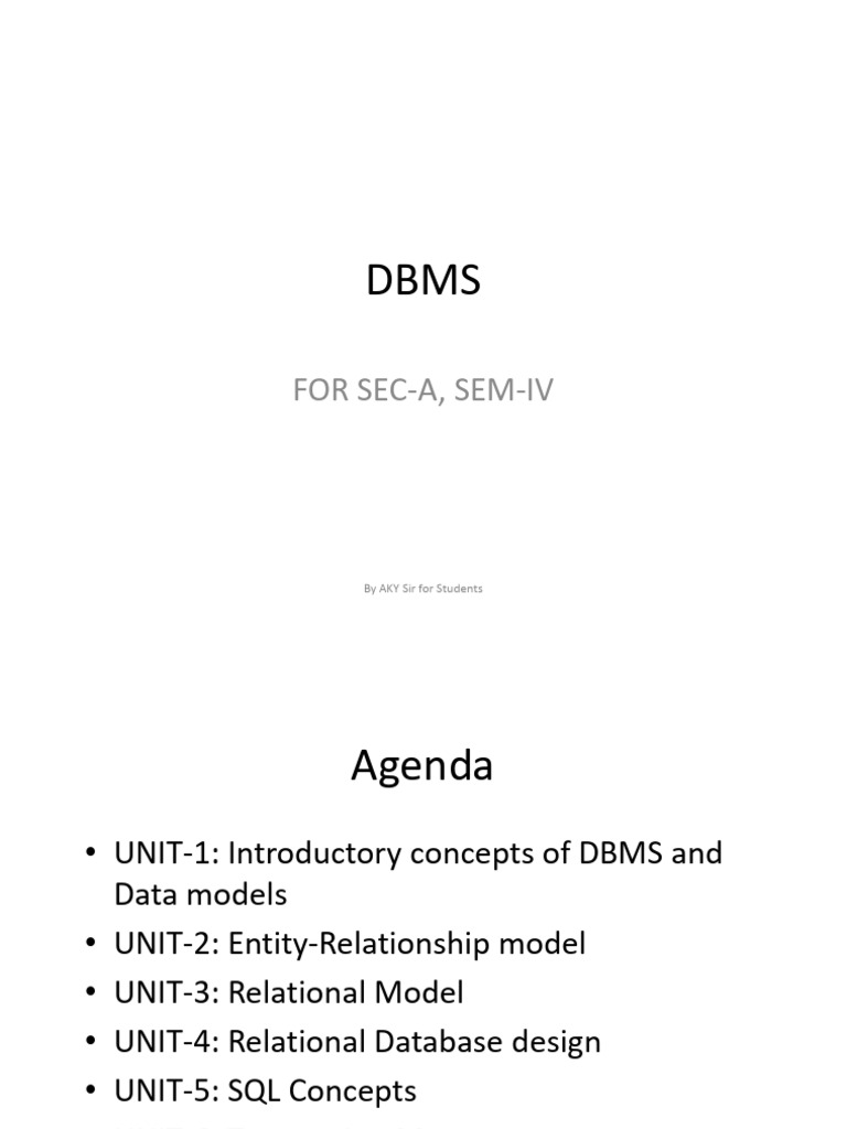 DBMS | PDF | Databases | Relational Model