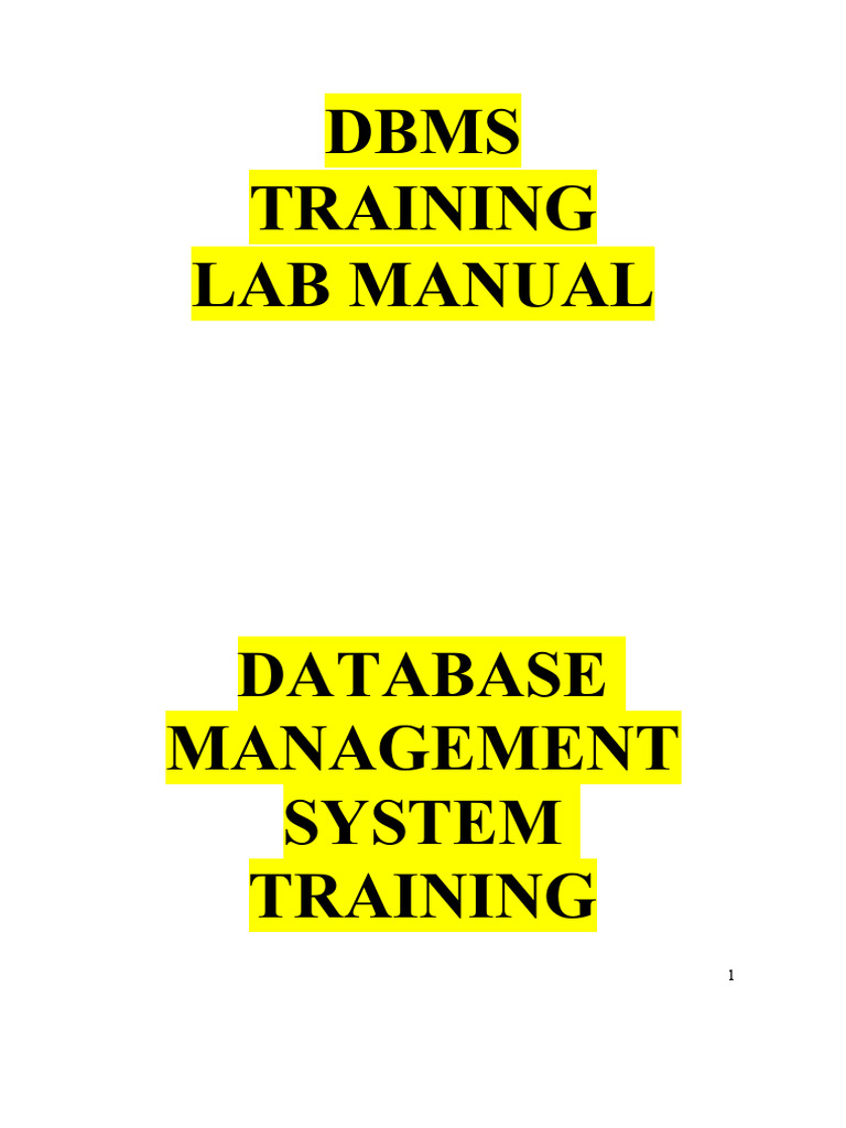 DBMS 1 -11 | PDF | Sql | Relational Database