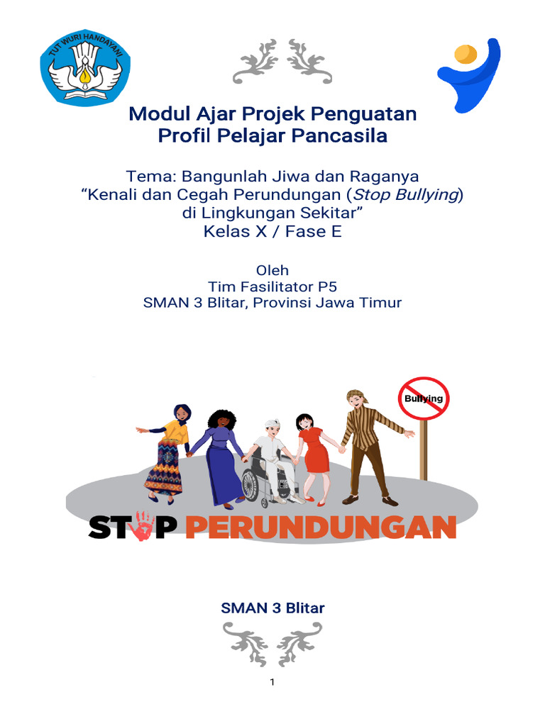 Modul Ajar P5 Tema Bangunlah Jiwa Dan Raganya - Topik Cegah Perundungan | PDF