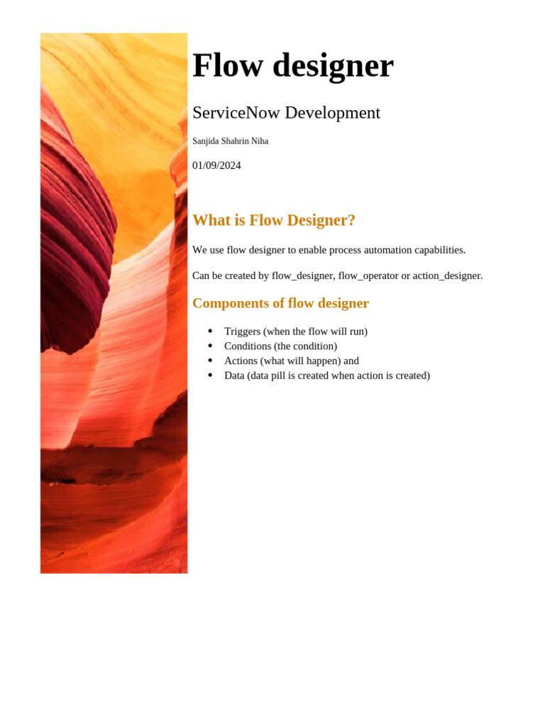 Flow designer | PDF | Usability | Workflow