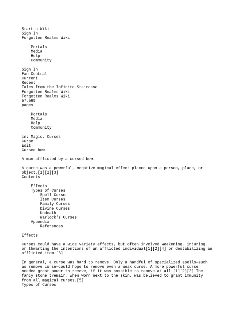 curse 1 | PDF | Ed Greenwood | Tsr, Inc.