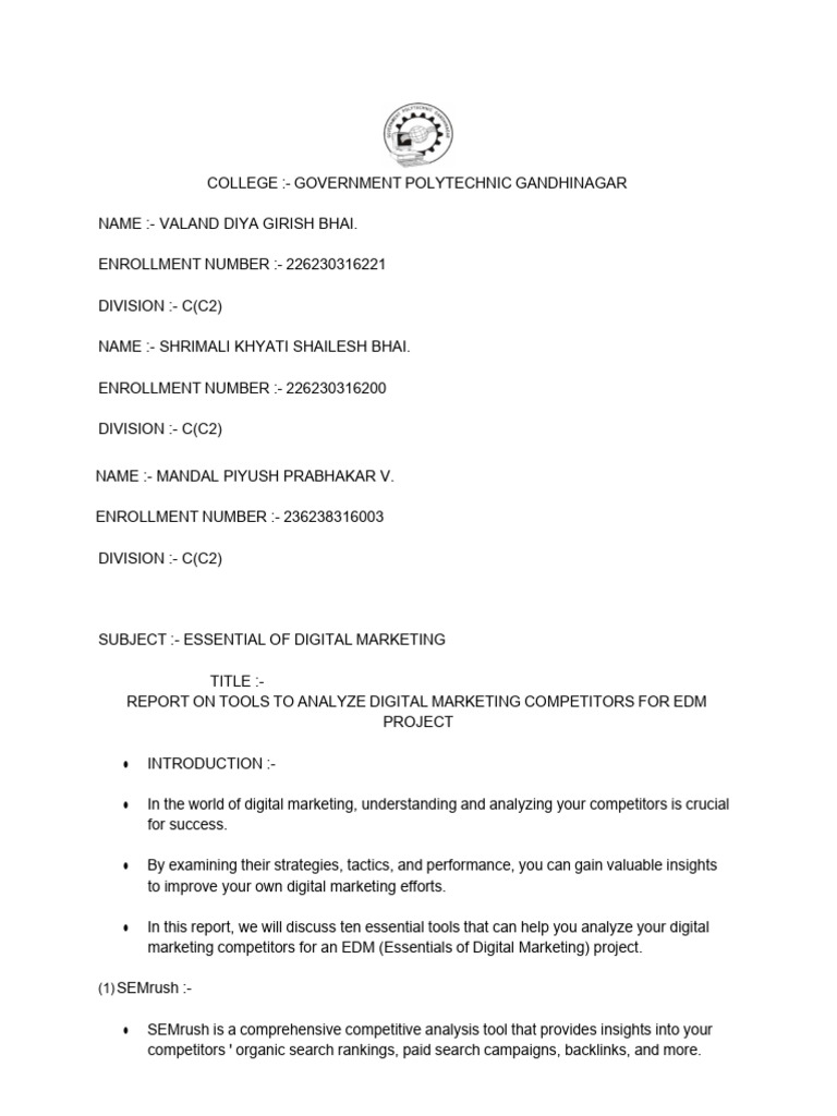 Khushi Edm Project | PDF | Search Engine Optimization | Analytics