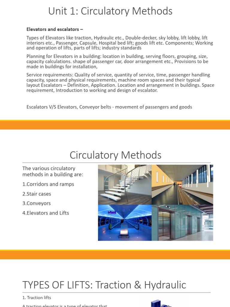 Circulatory Methods in Buildings-1 | PDF | Elevator | Mechanical Engineering