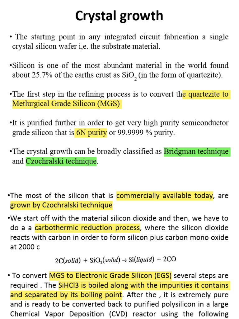 Lec 3 | PDF | Silicon | Crystal