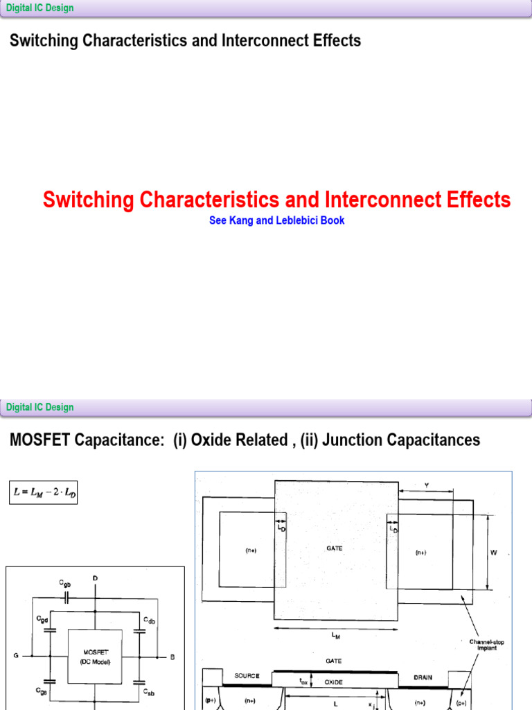 CMOS Switching and Interconnect Delay | PDF | Cmos | Mosfet