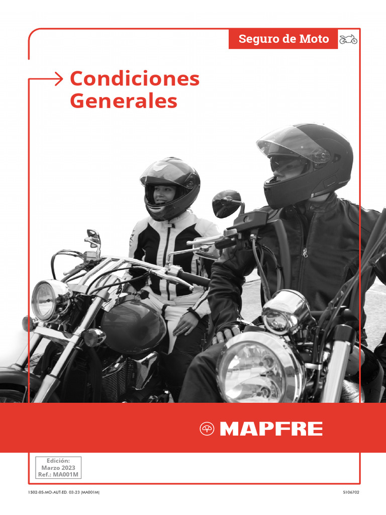 Condiciones Generales Seguro de Moto | PDF | Póliza de seguros | Seguro