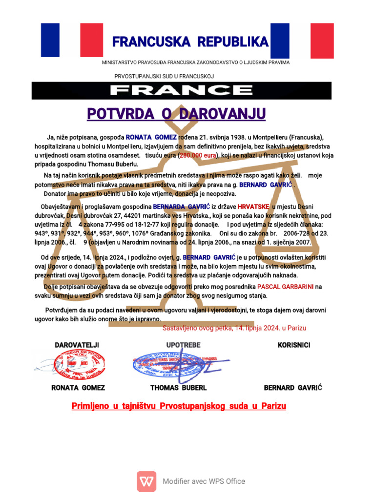 Potvrda o Donaciji | PDF