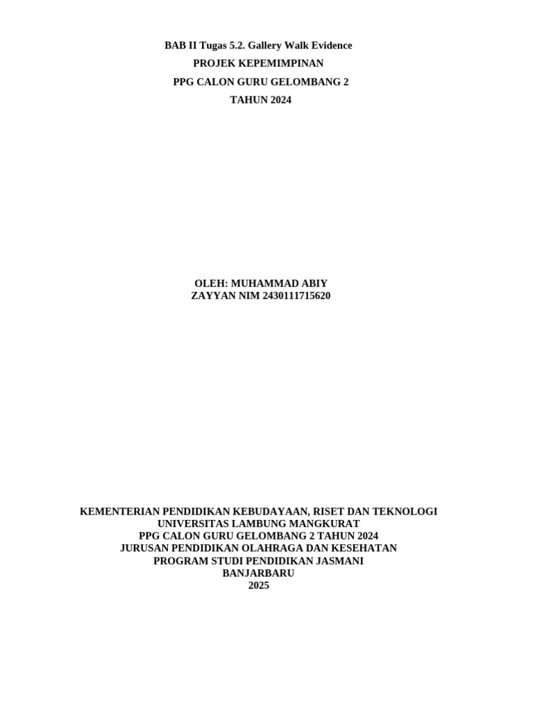 BAB II Tugas 5.2. Gallery Walk Evidence | PDF