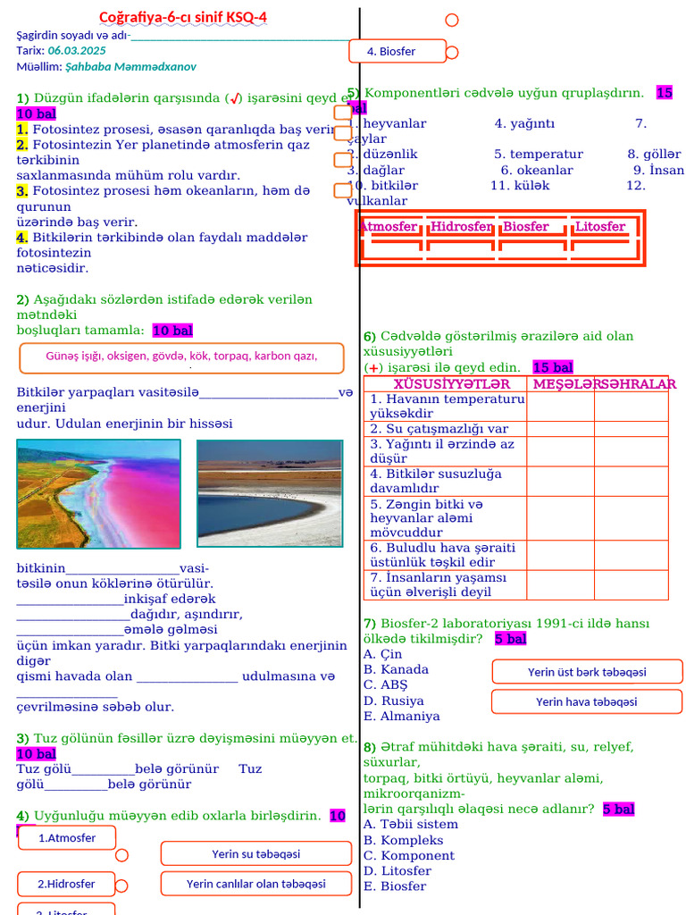 Coğrafiya-6-Cı Sinif ksq-4 Son Kitab | PDF