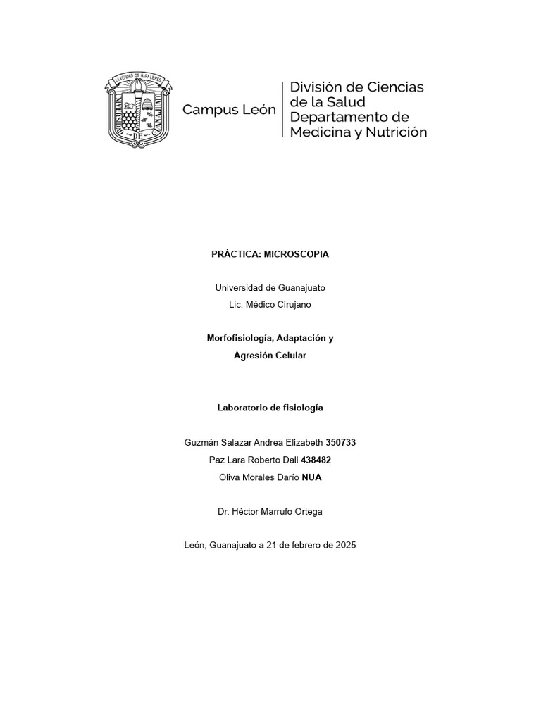Practica Micros | PDF | Microscopio | Tecnicas cientificas