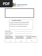 2025 - Exemplar English Gr2T1 Maths Baseline Assessment | PDF | Mathematics