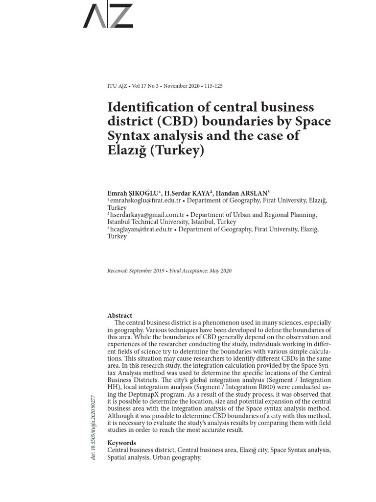 Identification_of_central_business_distr (1) | PDF | Integral