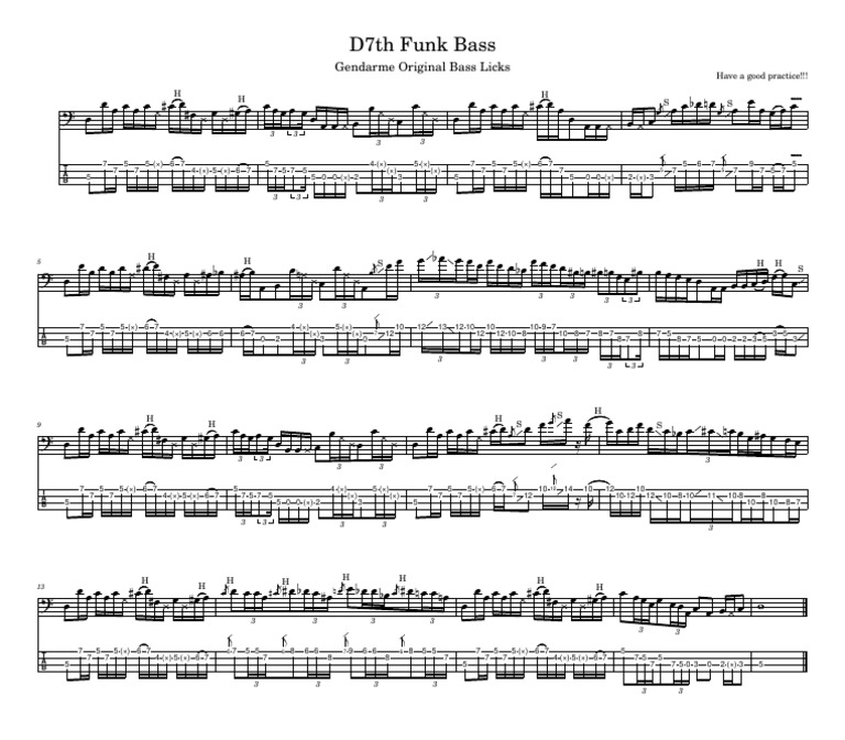 D7th Funk Bass | PDF