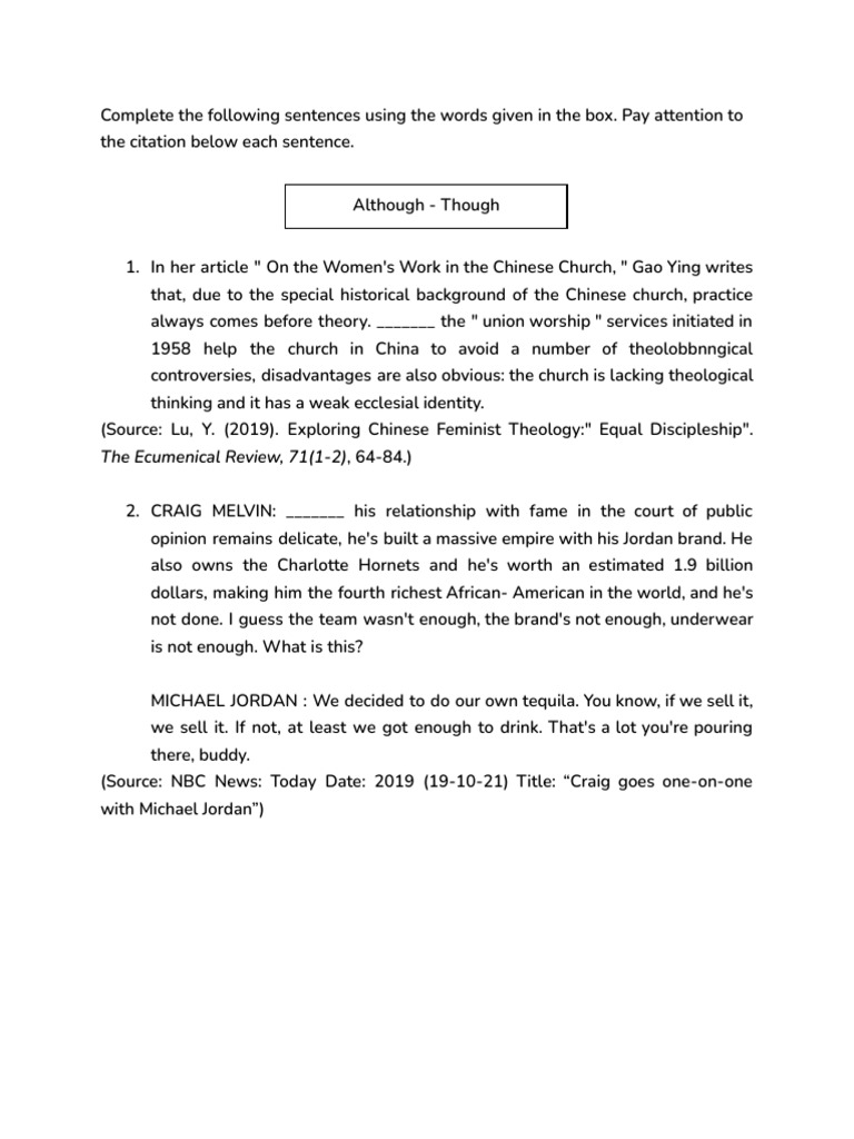 Sentence Completion Exercise Guide | PDF | Influenza